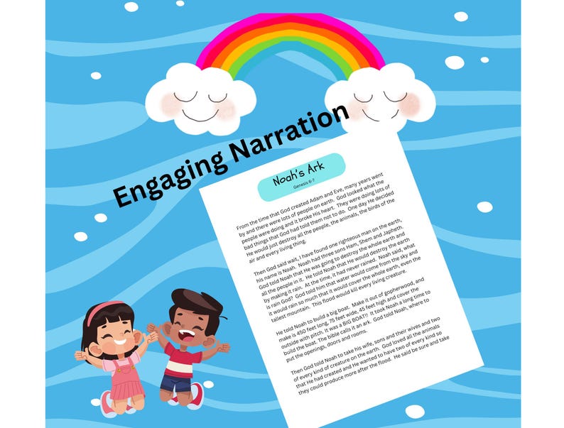 Noah's Ark Kids Bible Story Printable - Sunday School - Homeschool, Fun ...