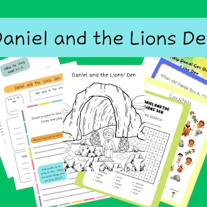 Daniel and Lions' Den Printable Interactive Kids Bible Story - Fun Kids ...