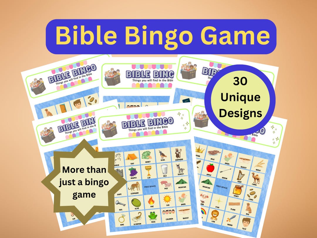 Bible Bingo Game for Kids Activities - Fun, Exciting and Educational ...