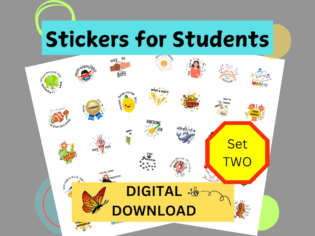 Printable Student Reward Stickers-perfect for Teachers, Homeschool ...