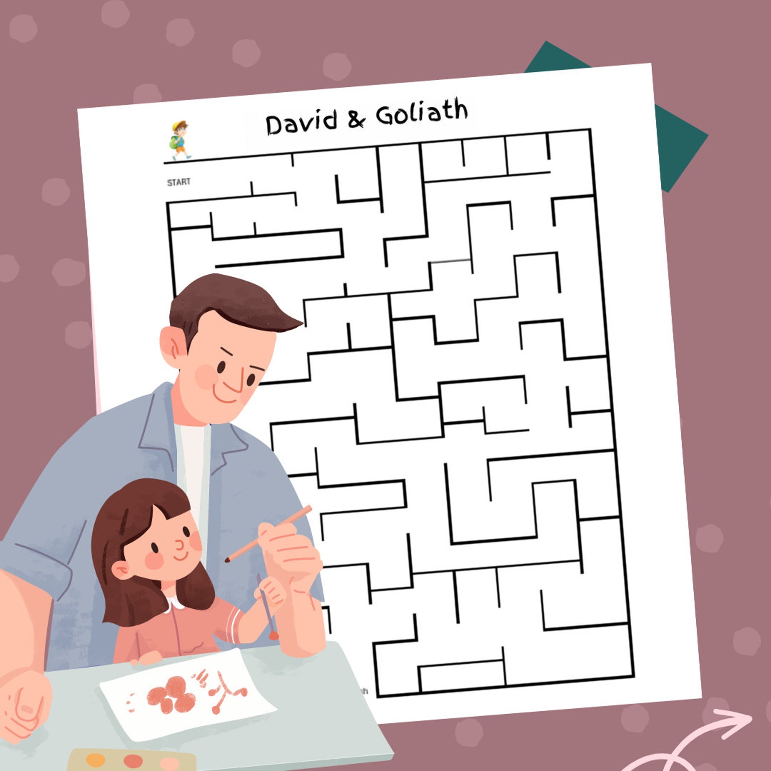 David and Goliath Bible Study, Instant Download, Kids Bible Study ...