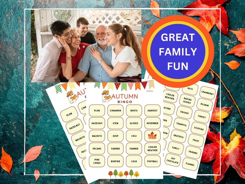 Fall Bingo Printables Autumn Bingo-kids Activity and Family Fun ...
