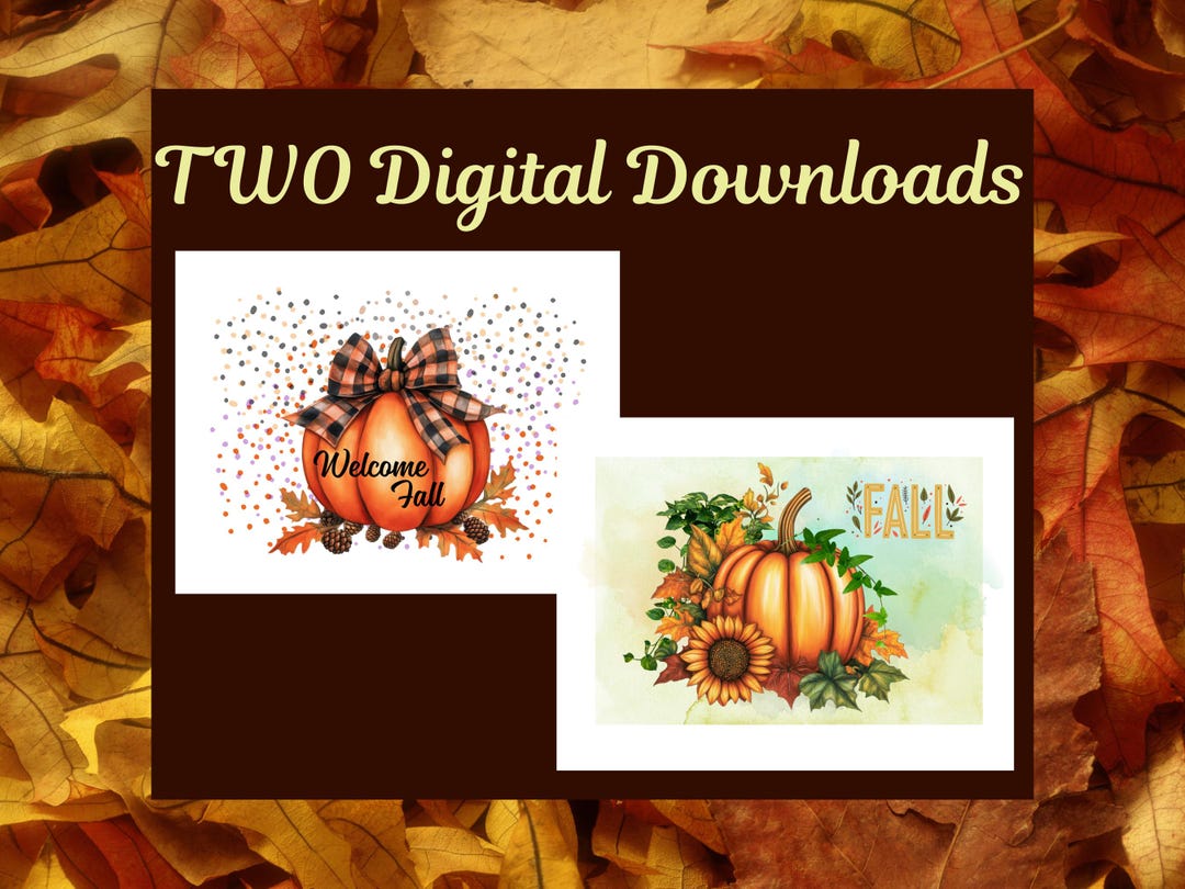 Fall Pumpkin Printable - DIY Fall Craft Instant Download, Decoupage ...