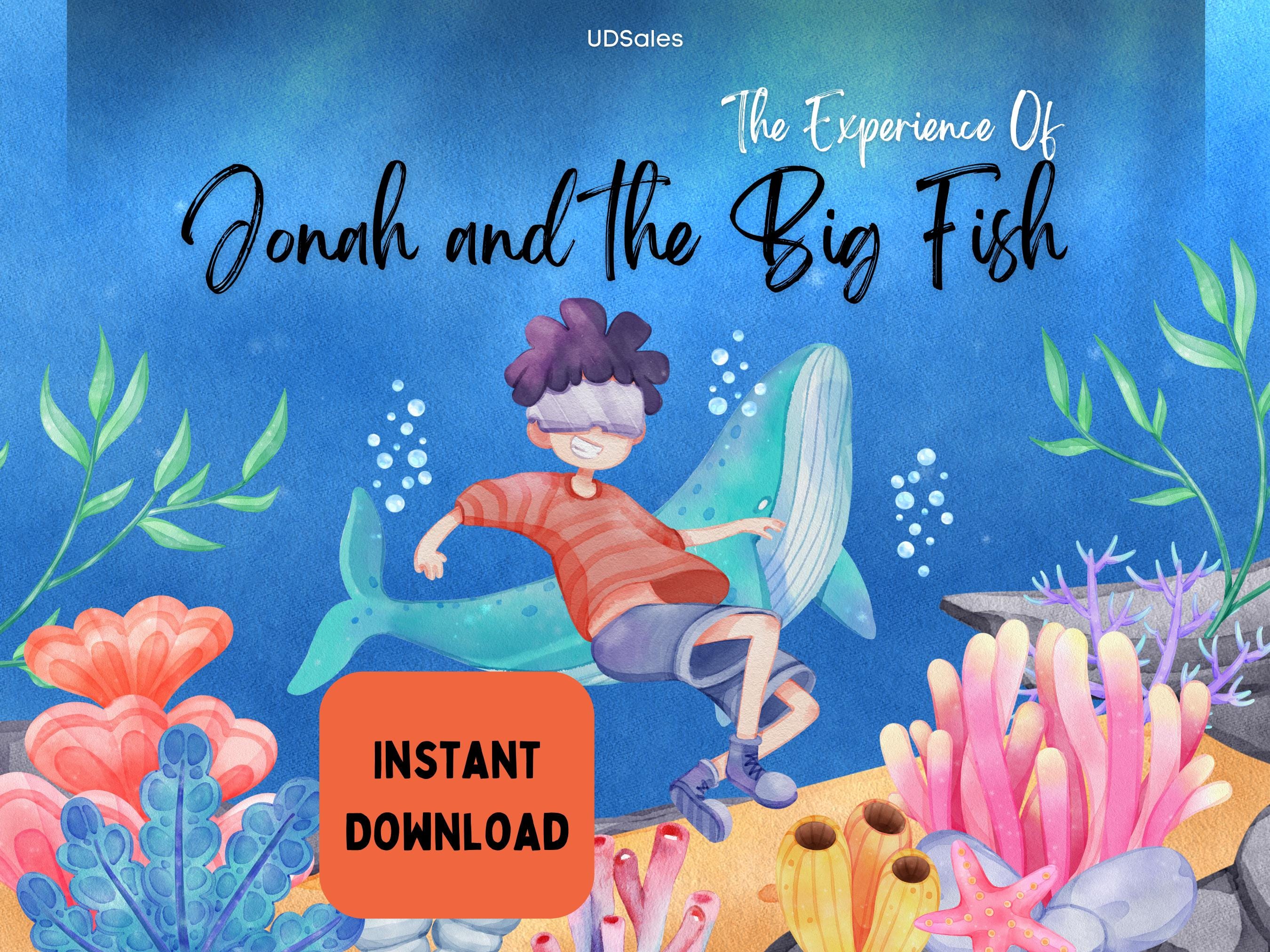Jonah and the Whale Big Fish Bible Story, Printable Narrative, Sunday ...