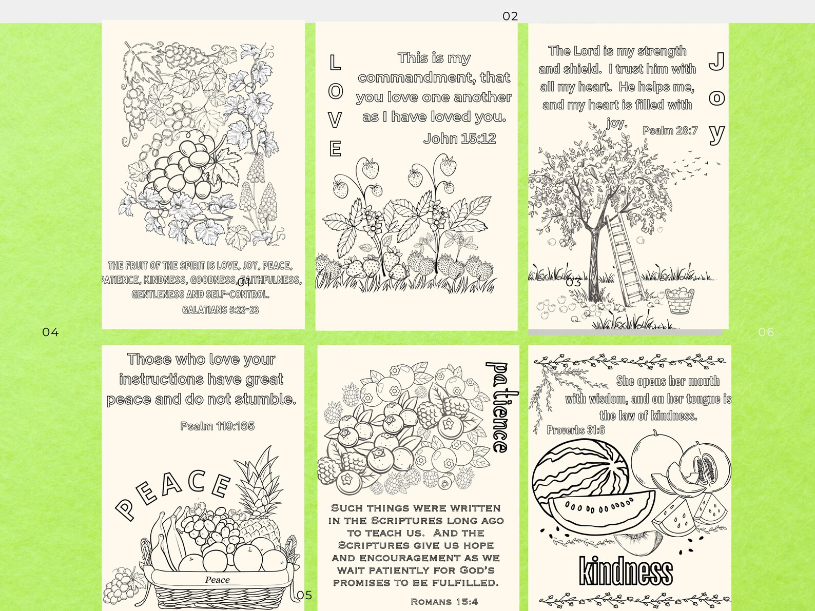 Color Your Faith: Intricate Adult Coloring Pages - Fruit of the Spirit ...