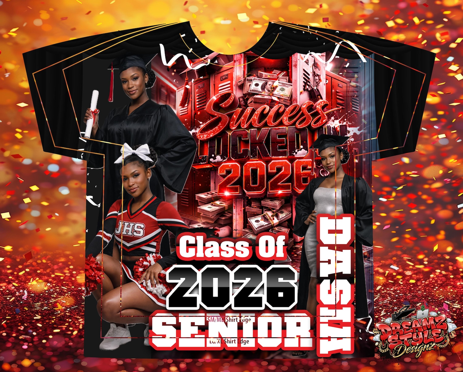 Graduation 2026 Red Locker Template PSD - Etsy