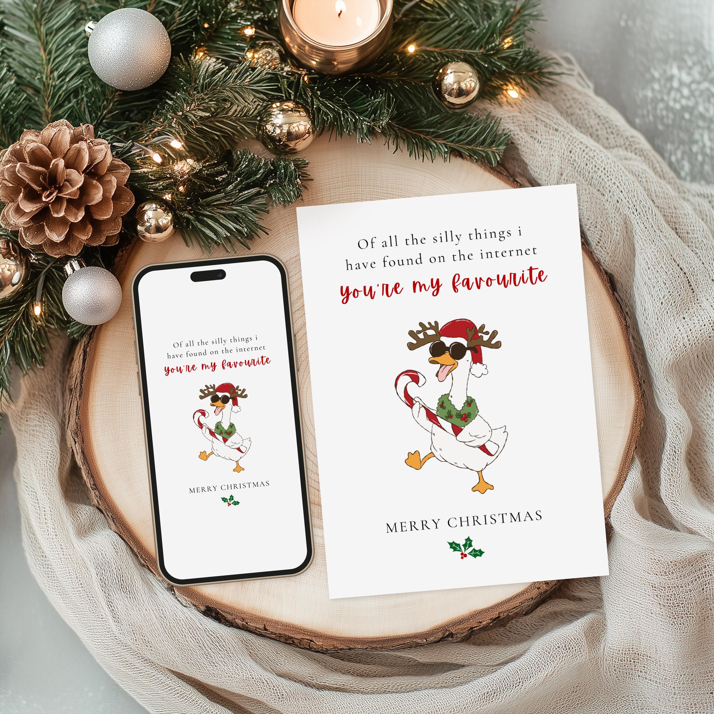 Funny Christmas Card for Internet Friend, Humor Christmas Card for ...