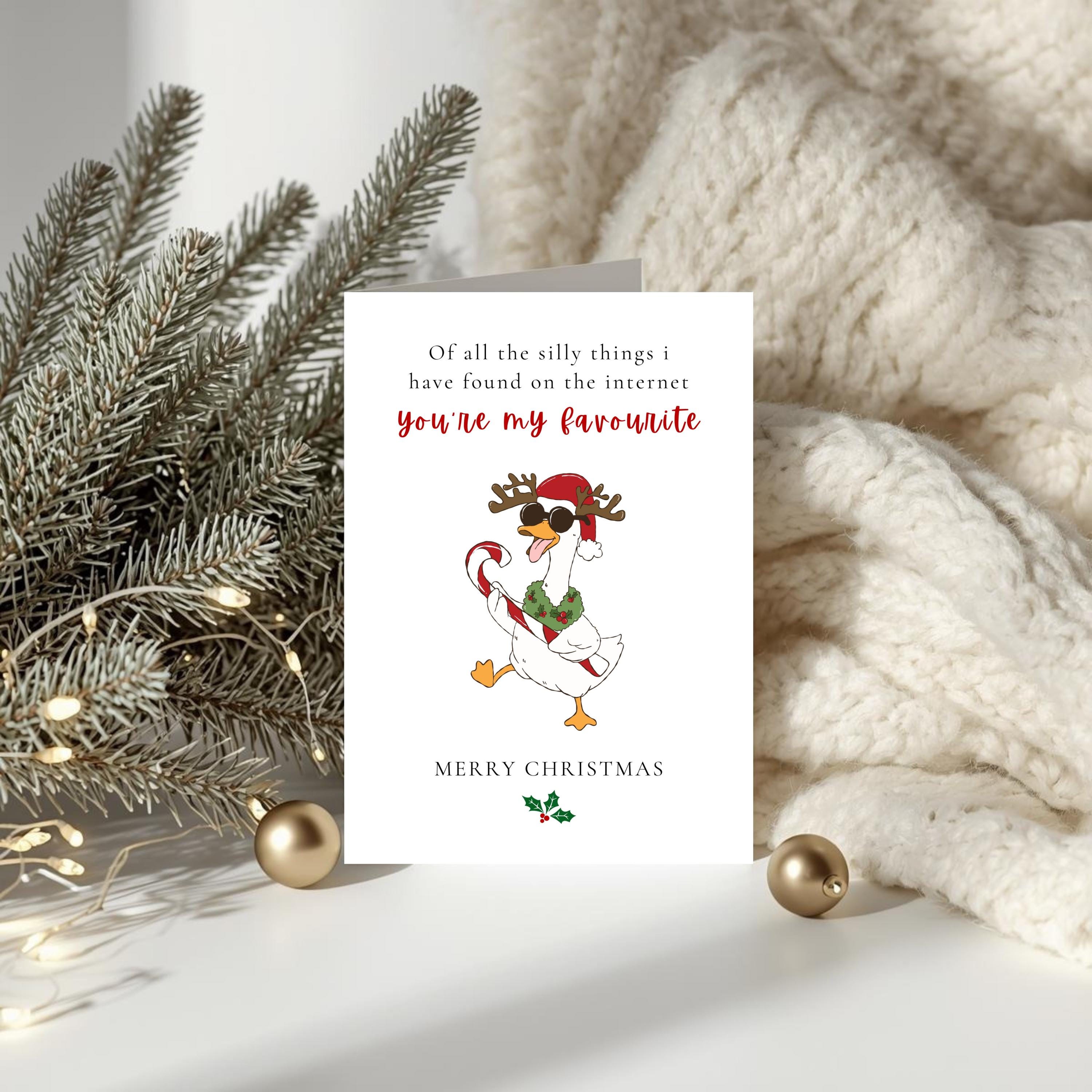 Funny Christmas Card for Internet Friend, Humor Christmas Card for ...