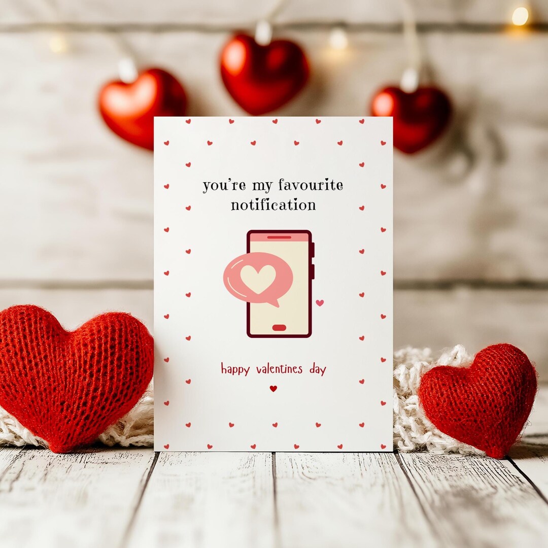 You're My Favorite Notification Romantic Valentine's Day Card ...