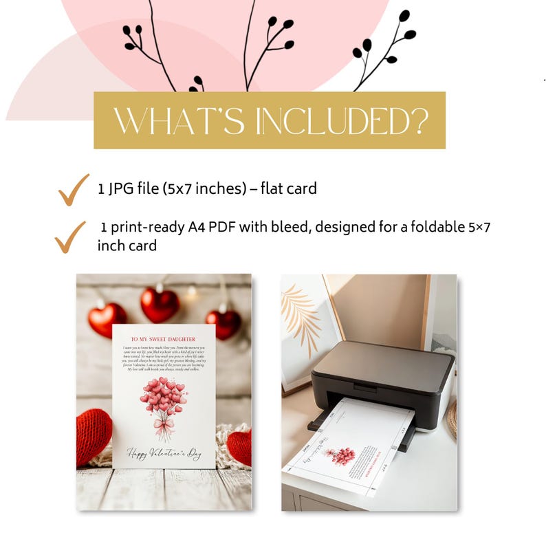 Valentine’s Day Card for Daughter | Daughter Valentines Card ...