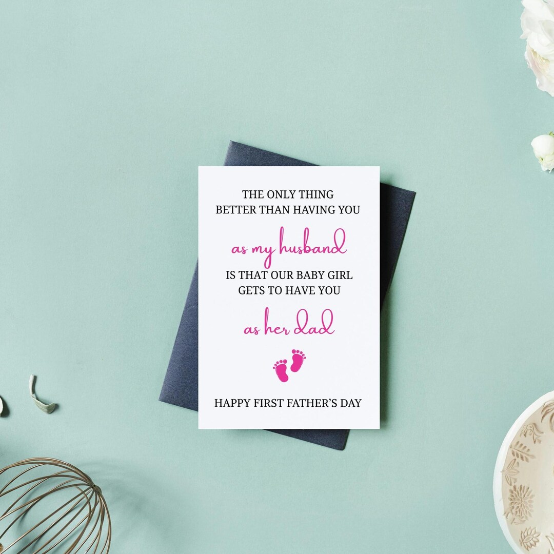 First Father's Day Card From Wife | New Dad Card for Husband | Baby Card | From Wife | Happy ...