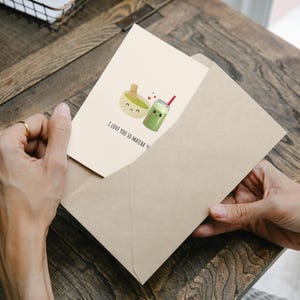 I Love You so Matcha - Cute Matcha Card - Birthday Anniversary Card ...