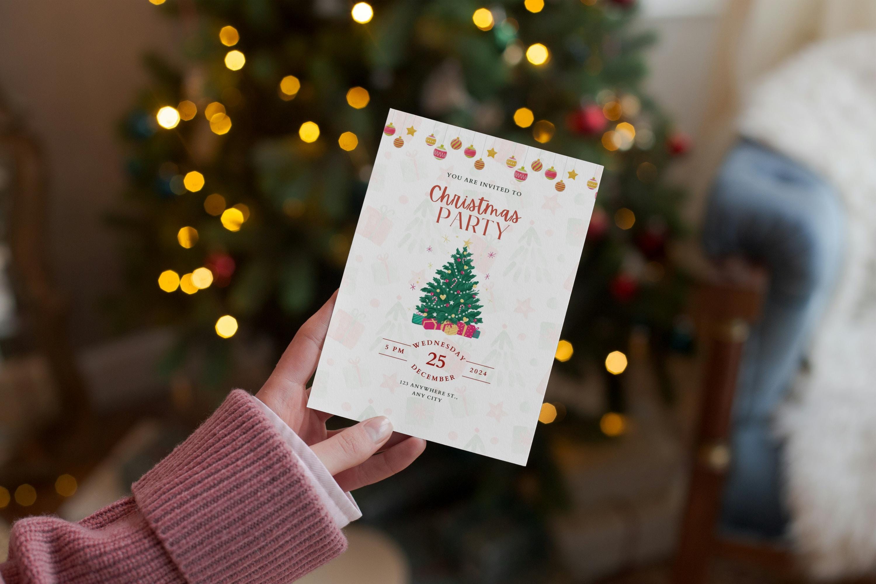 Christmas Invitation Card | Digital Download Printable - Etsy