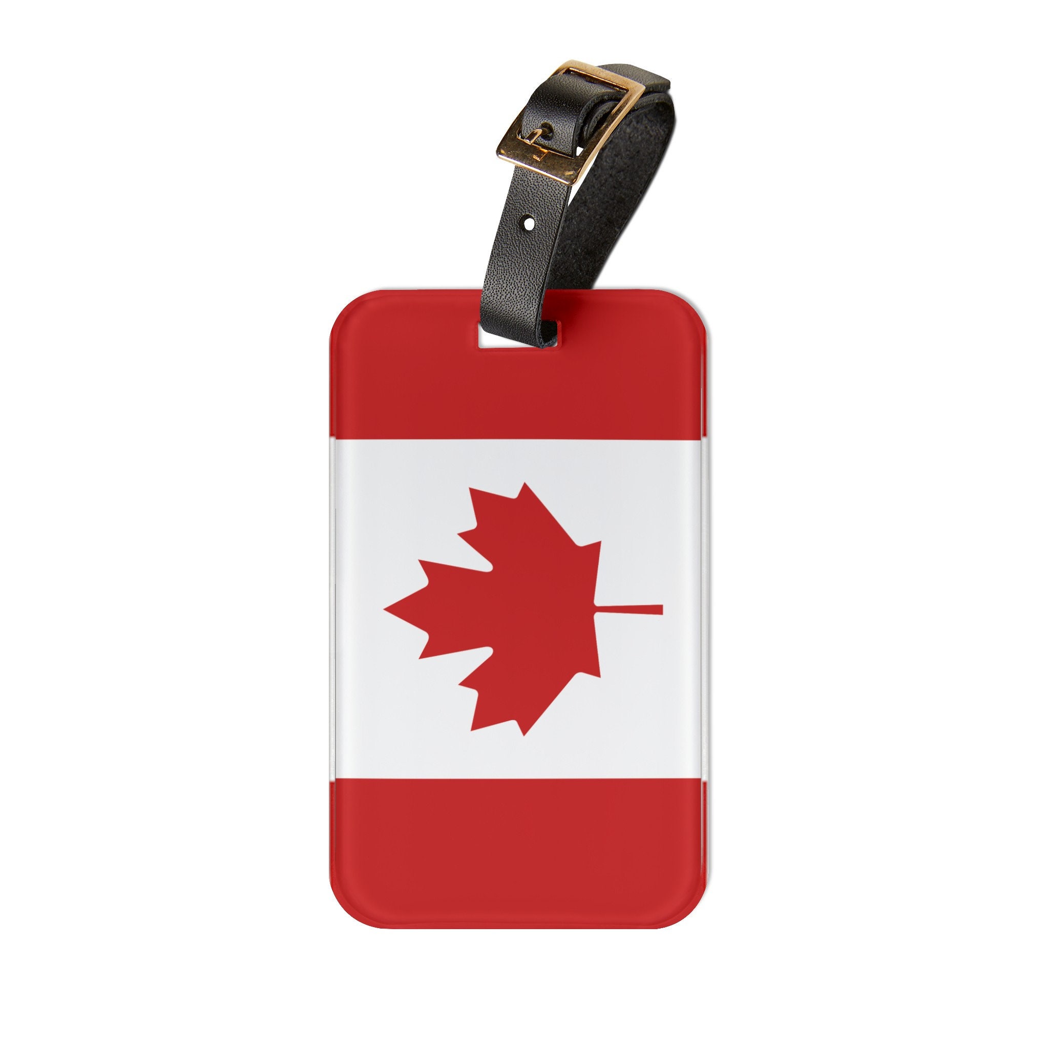 Canada Flag Luggage Tag Premium Leather Strap Stylish Acrylic Tag ...