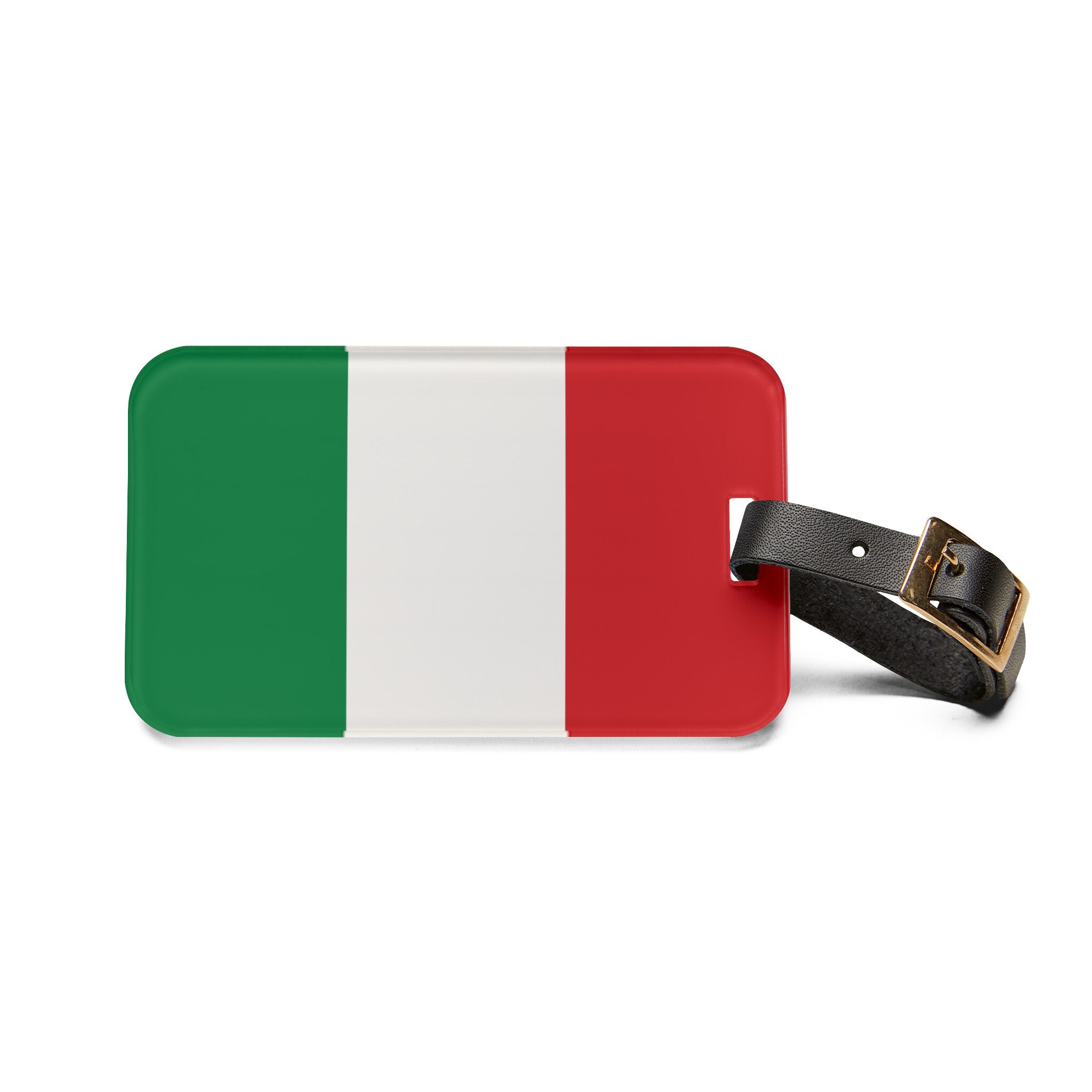 Italy Flag Luggage Tag Premium Leather Strap Stylish Acrylic Tag ...