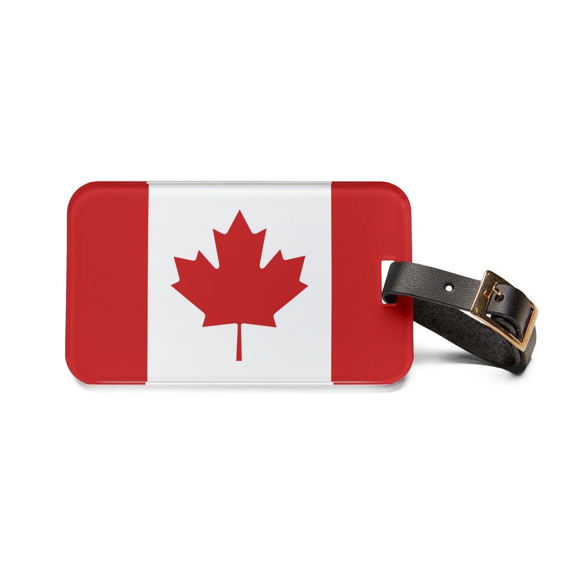 Canada Flag Luggage Tag Premium Leather Strap Stylish Acrylic Tag ...
