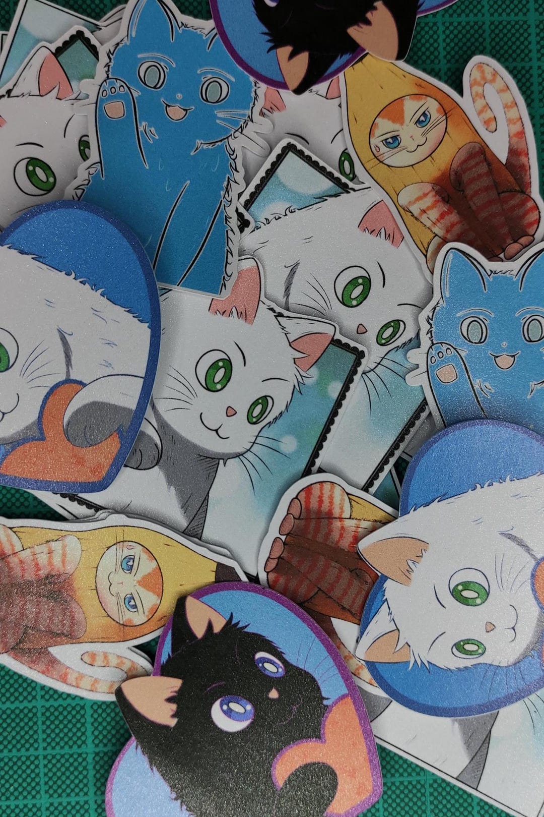Cat Stickers / Cat Stickers michi Glitter/holographic - Etsy