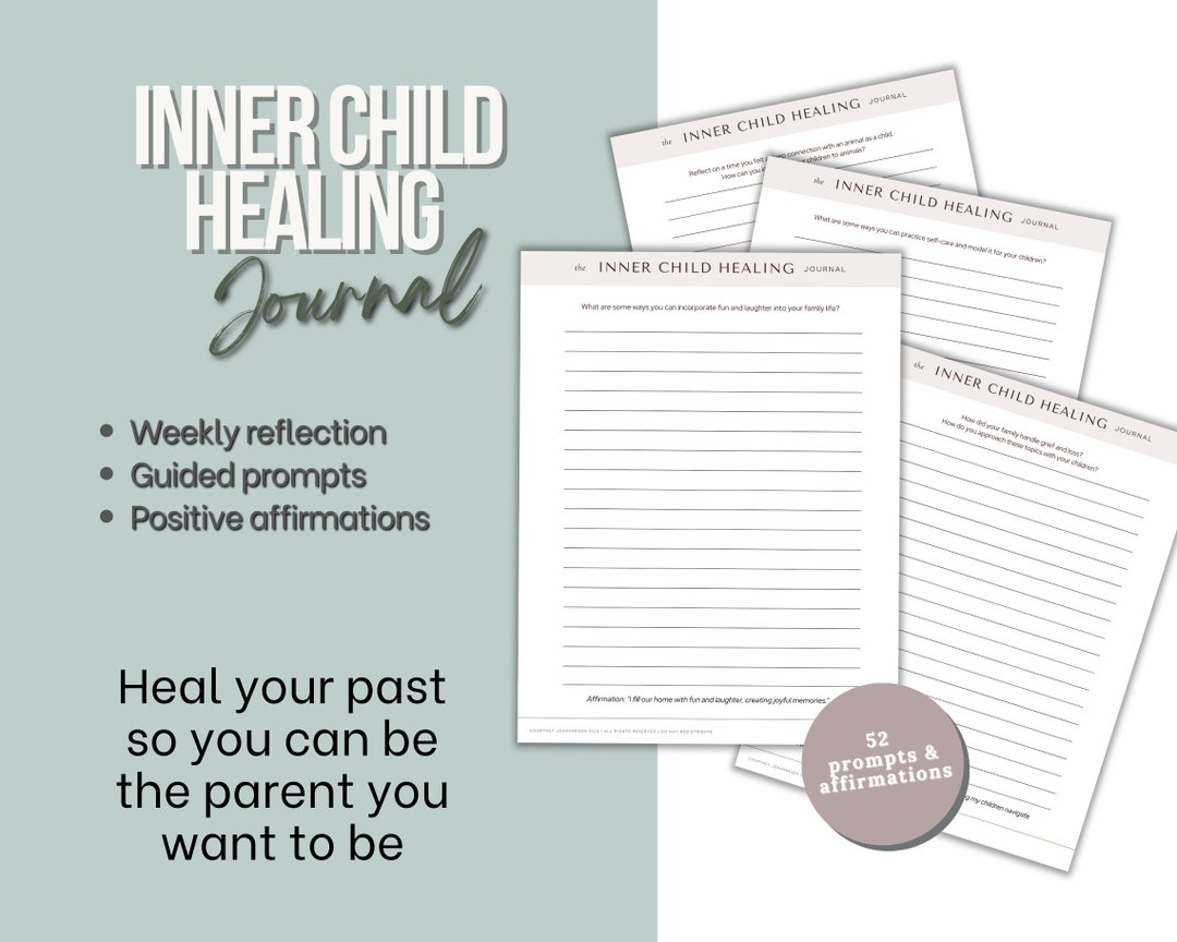 Inner Child Healing Printable Journal for Parents, Emotional Recovery ...