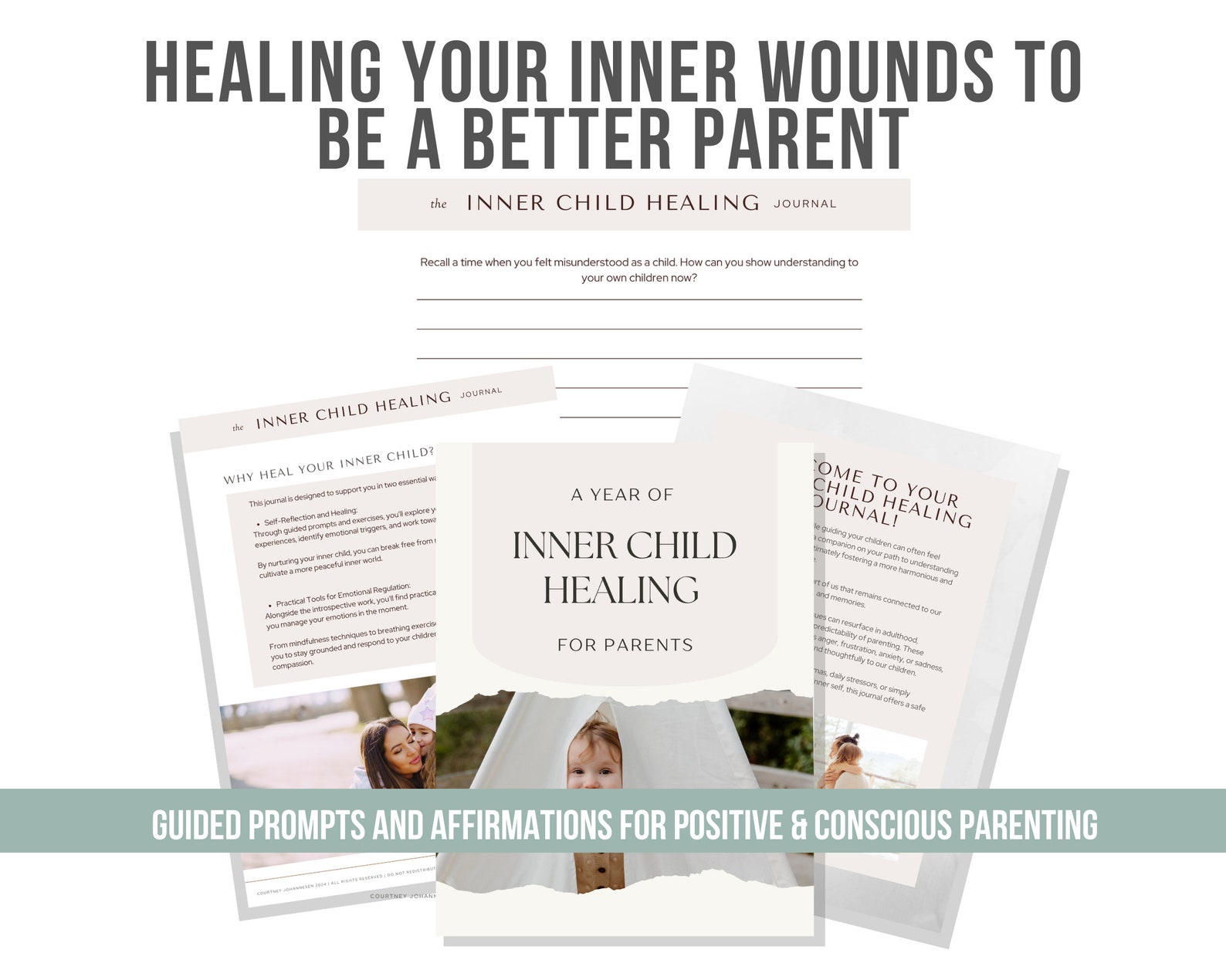 Inner Child Healing Printable Journal for Parents, Emotional Recovery ...