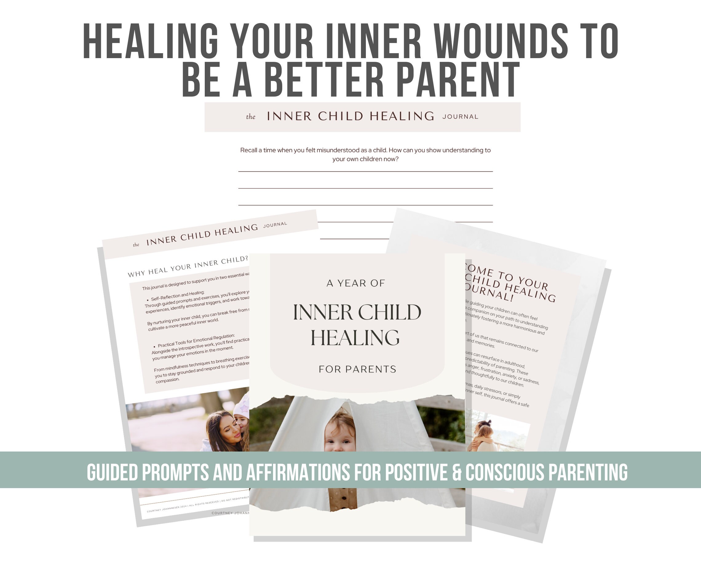 Inner Child Healing Printable Journal for Parents, Emotional Recovery ...