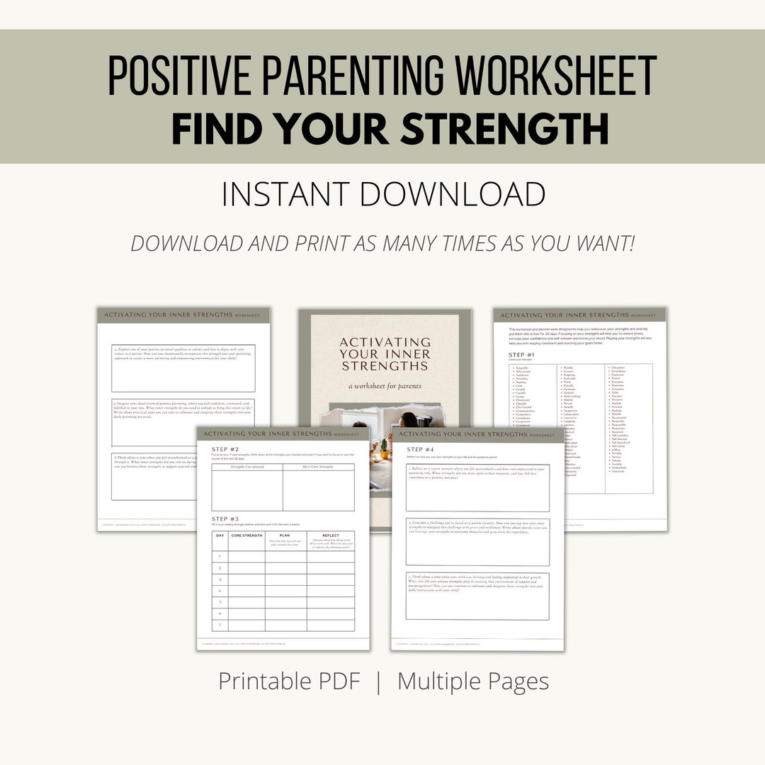 Activating Your Inner Strengths, Printable Positive Gentle Parenting ...