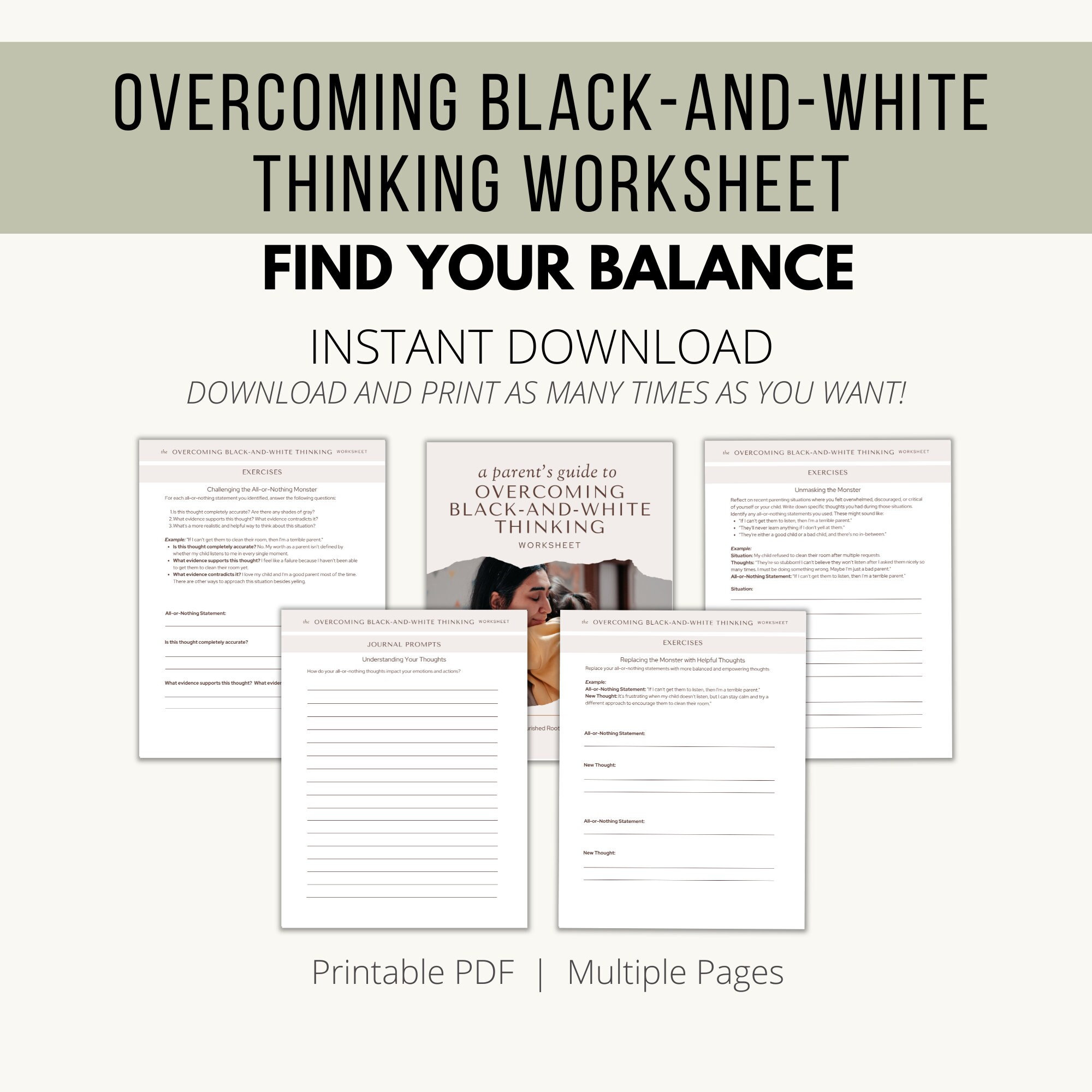 Overcoming All-or-nothing Thinking for Parents, Cognitive Distortion ...