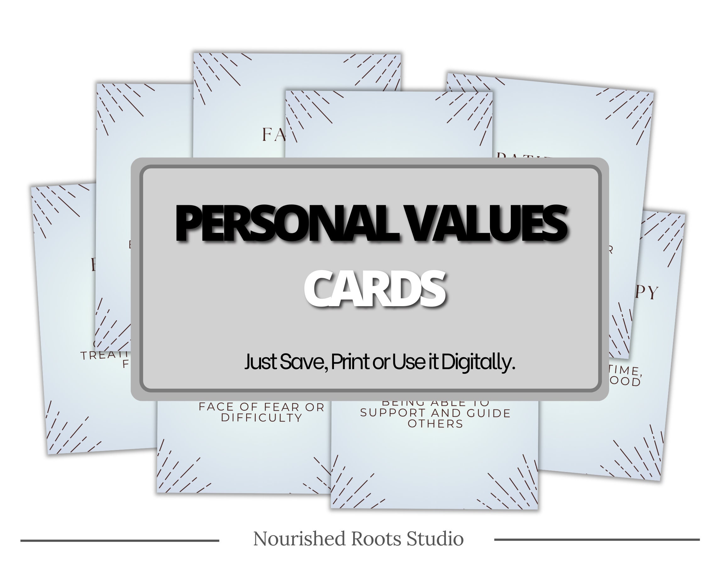 Personal Values Card Deck - Etsy