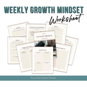 Weekly Growth Mindset Worksheet for Reflection and Resilience ...