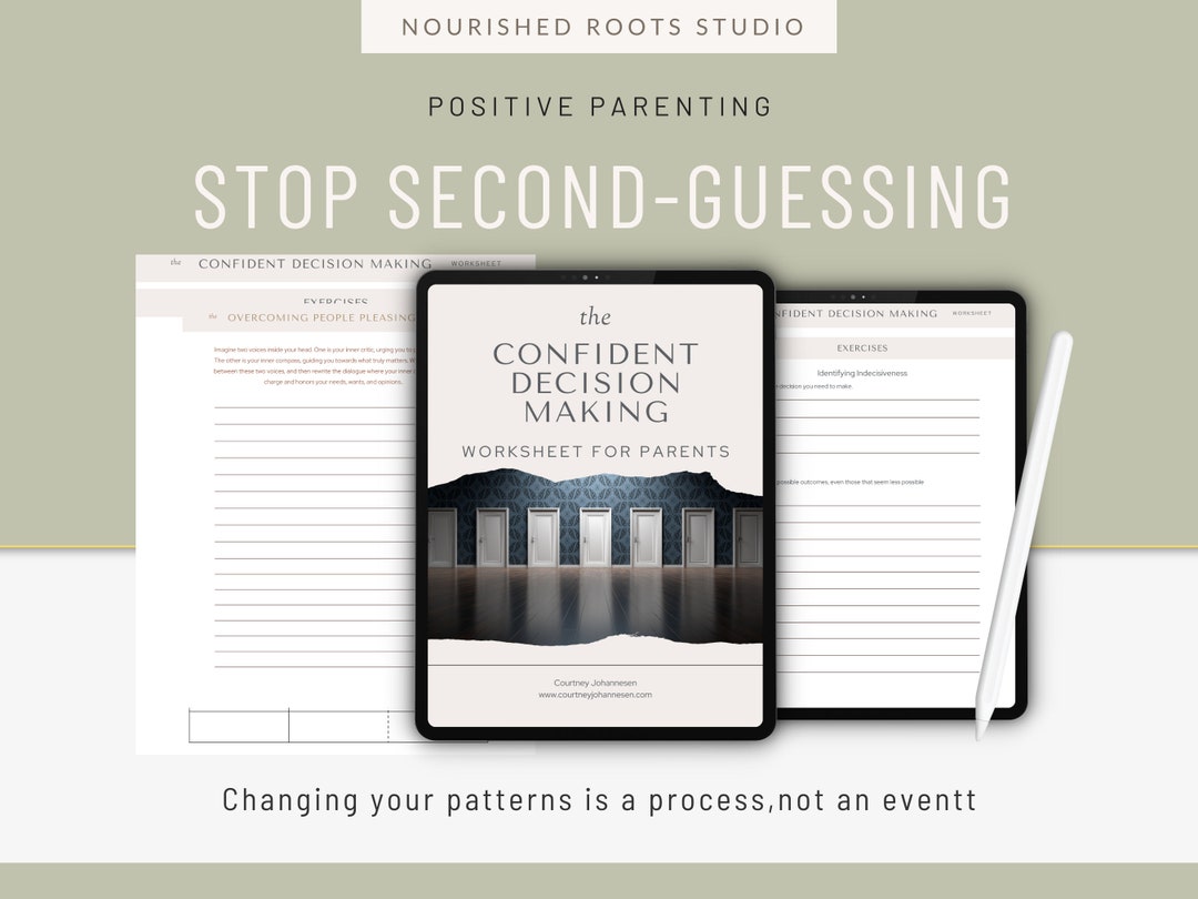 Confident Decision Making Worksheet for Parents, Printable Anxiety ...