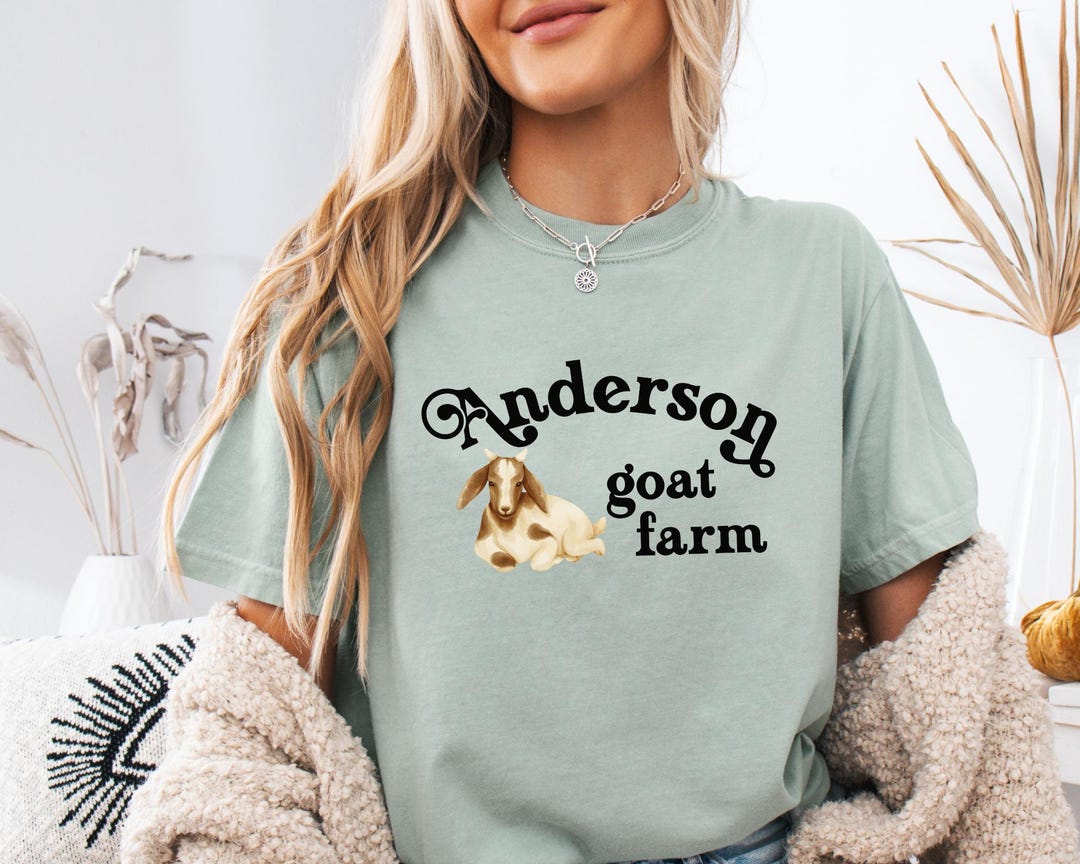 CUSTOM Goat Shirt Comfort Colors Personalized Goats Shirts Cute Farm T ...