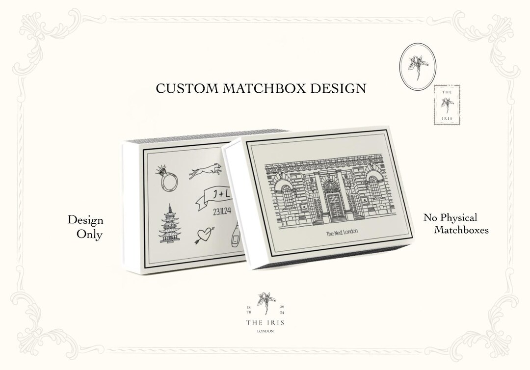 Custom Matchbox Design, Matchbox Template, Custom Venue Sketch, Fully ...