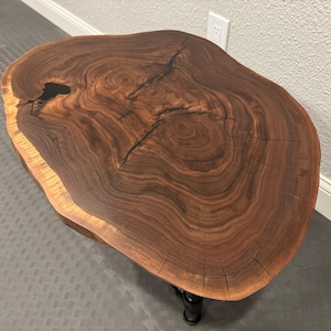 Live Edge Black Walnut End Table - Etsy