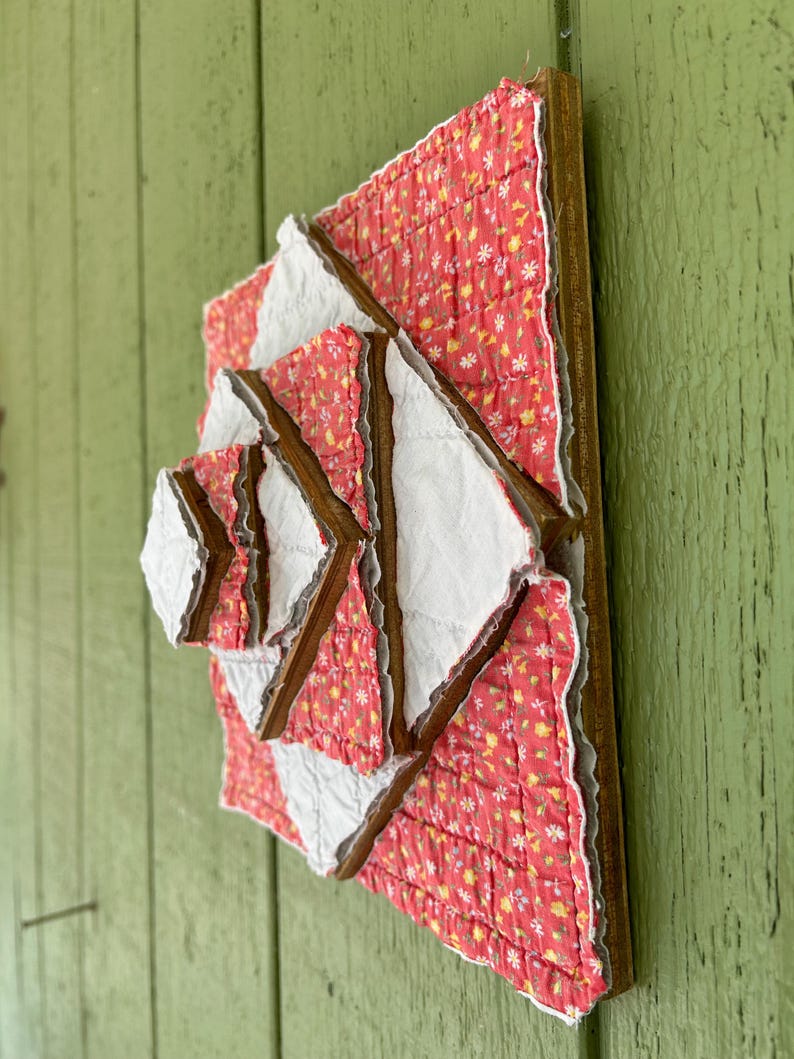 Pyramid of Vintage Quilt Block Art - Etsy
