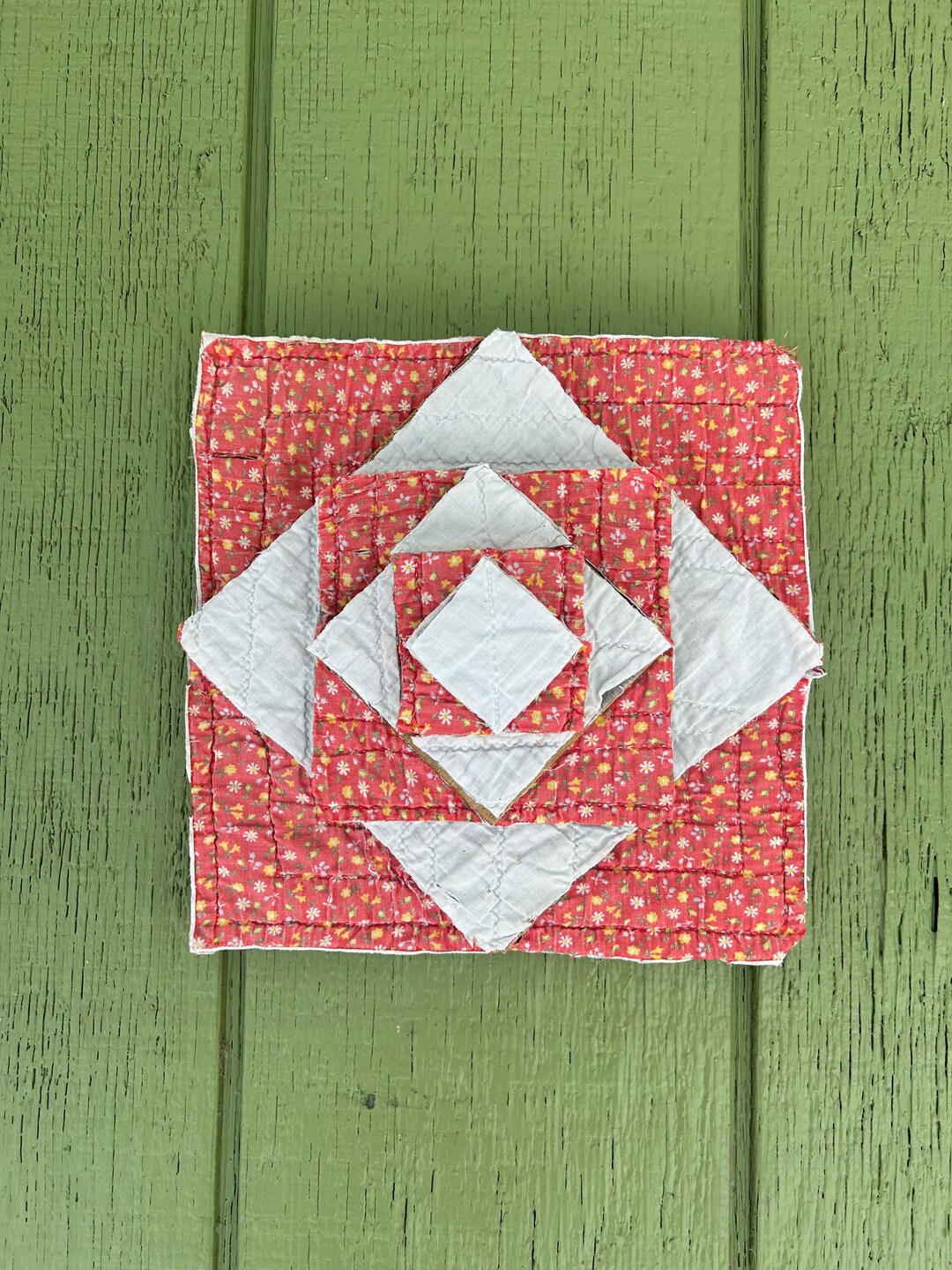 Pyramid of Vintage Quilt Block Art - Etsy