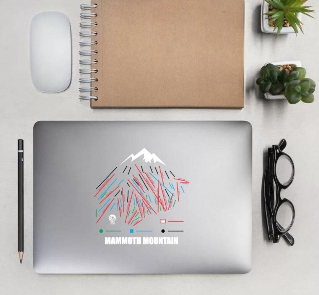 Mammoth Mountain Ski Map Stickers - Etsy