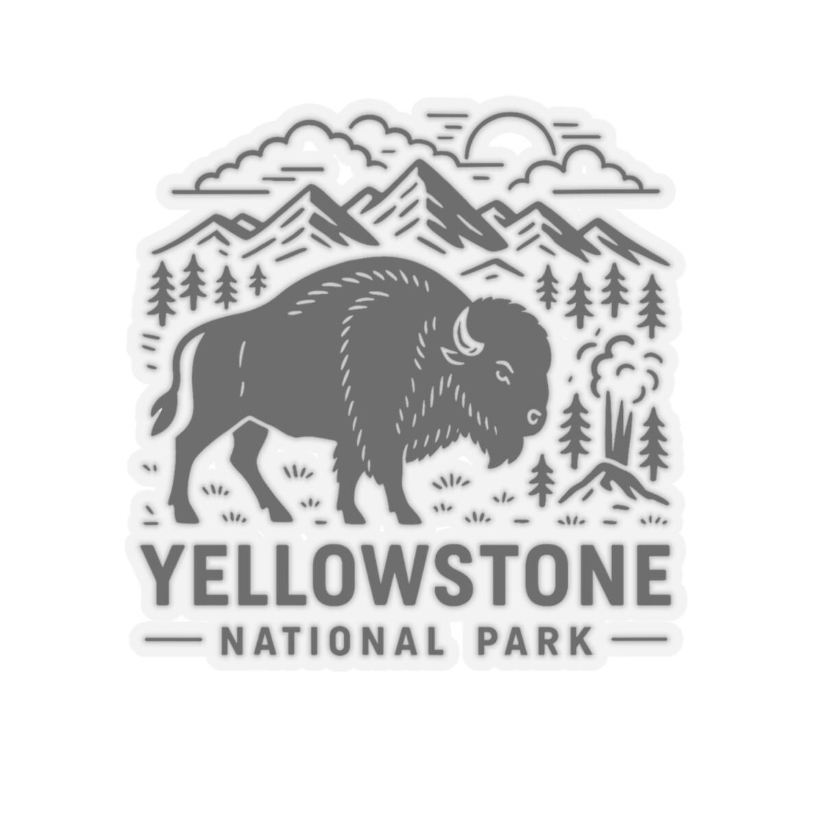 Vintage Yellowstone National Park Kiss-cut Stickers | Travel ...