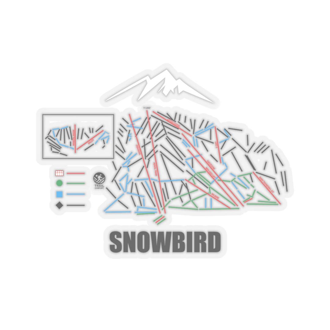 Snowbird Ski Map Stickers | Snowbird Mountain Stickers | Snowbird Utah ...