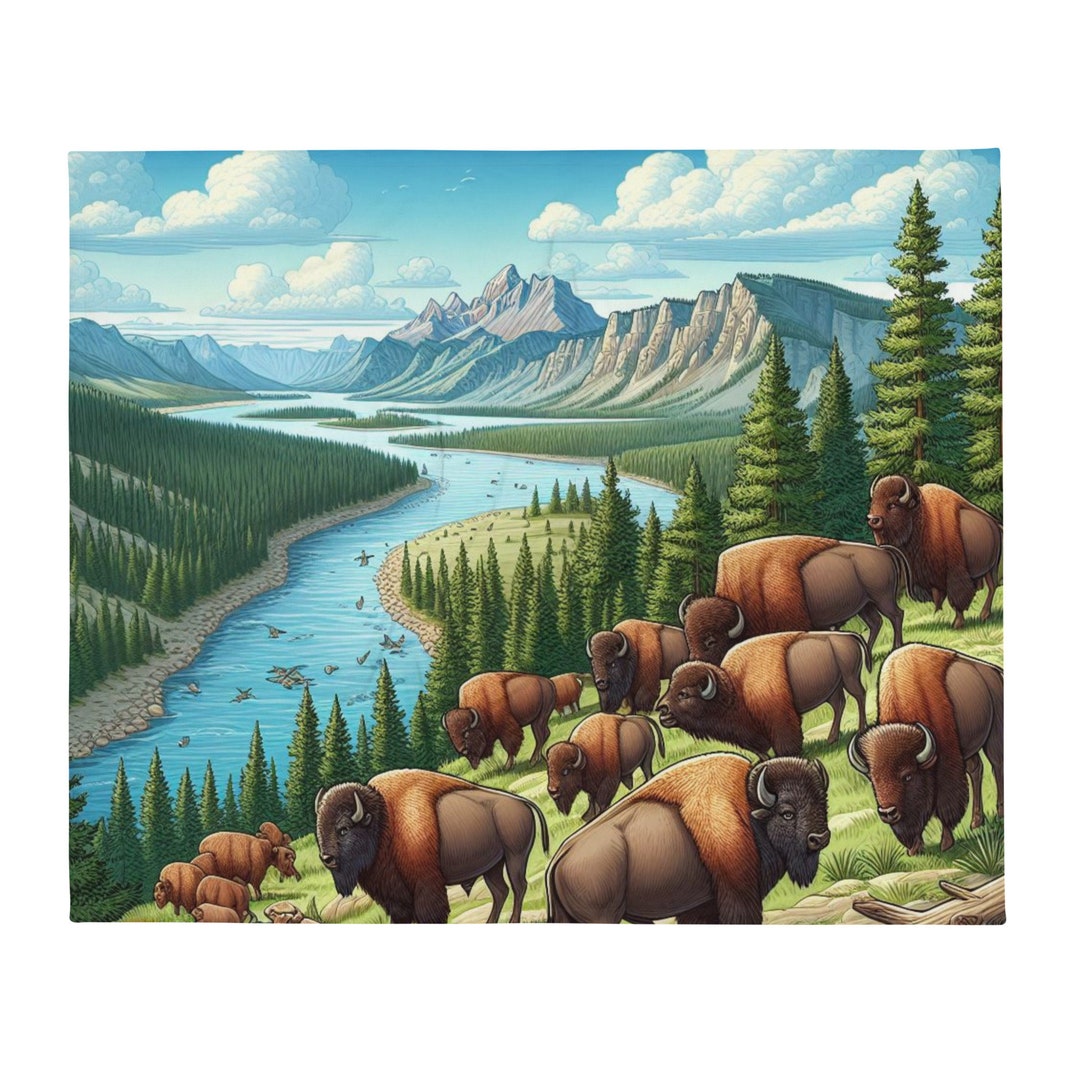 Yellowstone Throw Blanket - Etsy
