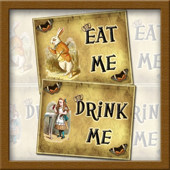 Alice In Wonderland Eat Me Printable Alice In Wonderland: Free