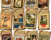 Vintage Cookbook Cover Art Tags/cards/labels/paper Crafts - Etsy