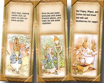 Peter Rabbit Vintage Bookmarks Printable Digital Download - Etsy