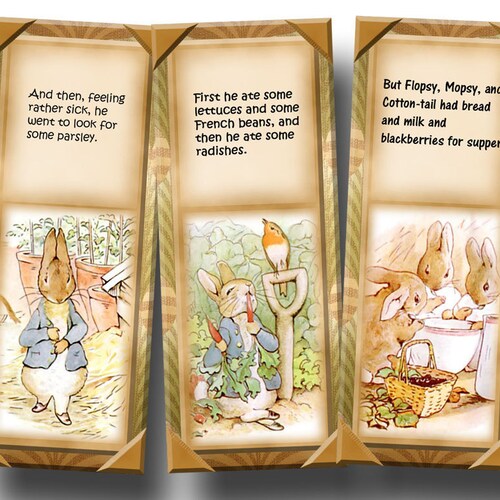 Printable Peter Rabbit Bookmarks Instant Download Peter | Etsy