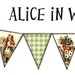 Alice in Wonderland Banner Pennants Flags- Instant Download -printable ...