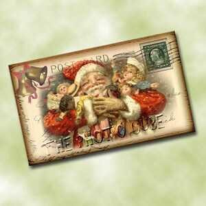 Christmas Holiday Postcard Vintage Hang/gift Tags santa - Etsy