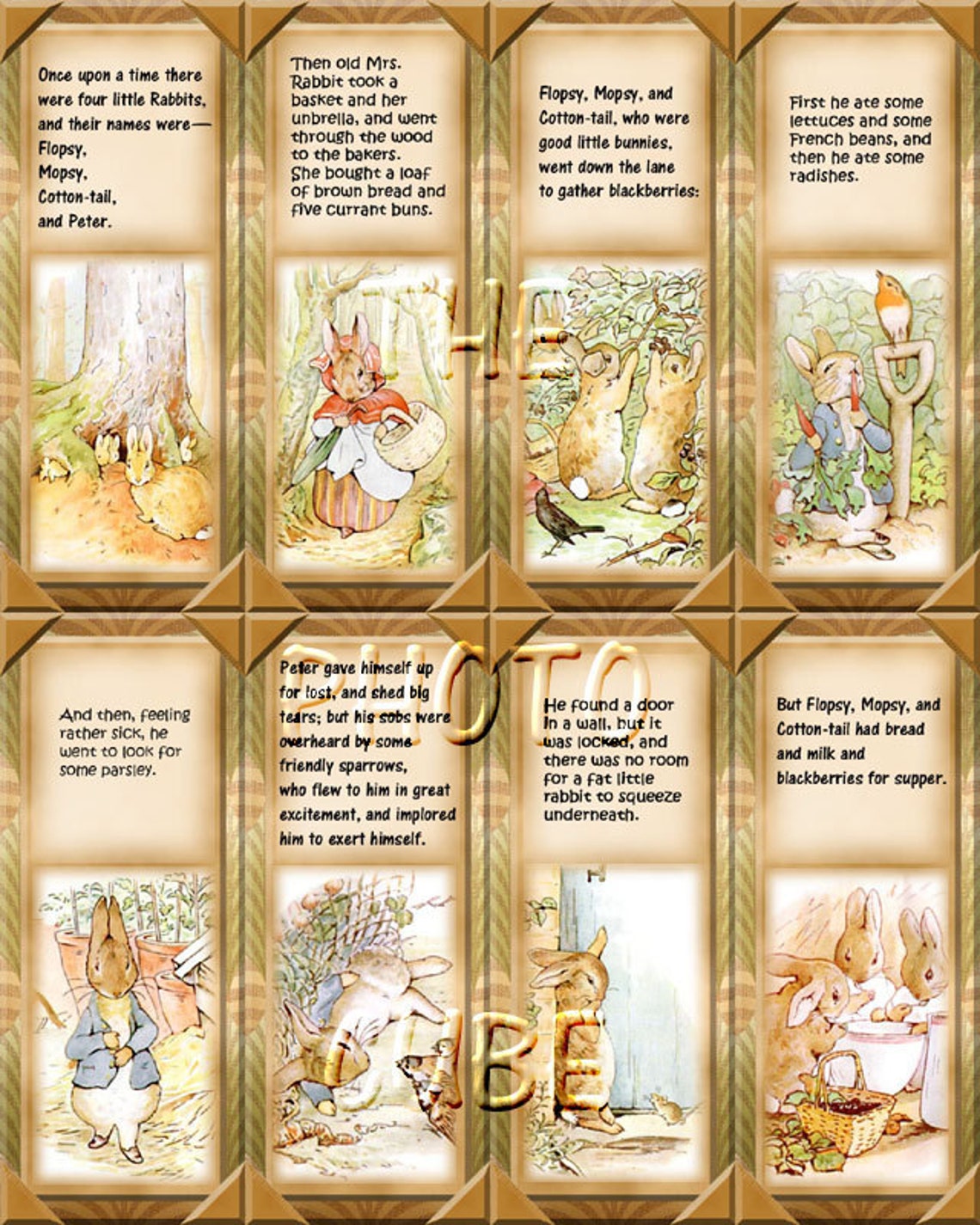 Peter Rabbit Vintage Art Bookmarks/ Tags Instant Dowload - Etsy