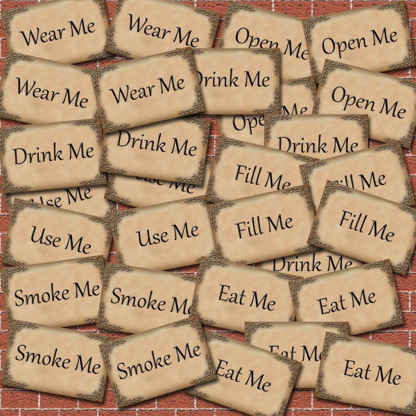Drink Me Tags - Etsy