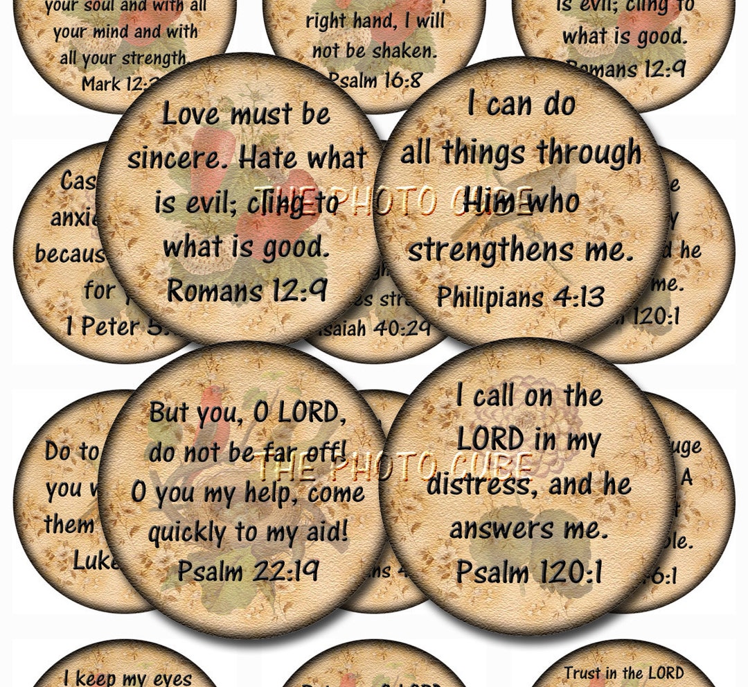 Bible Verses - Lovely Primitive Circles - Hope, Inspirational, Love ...