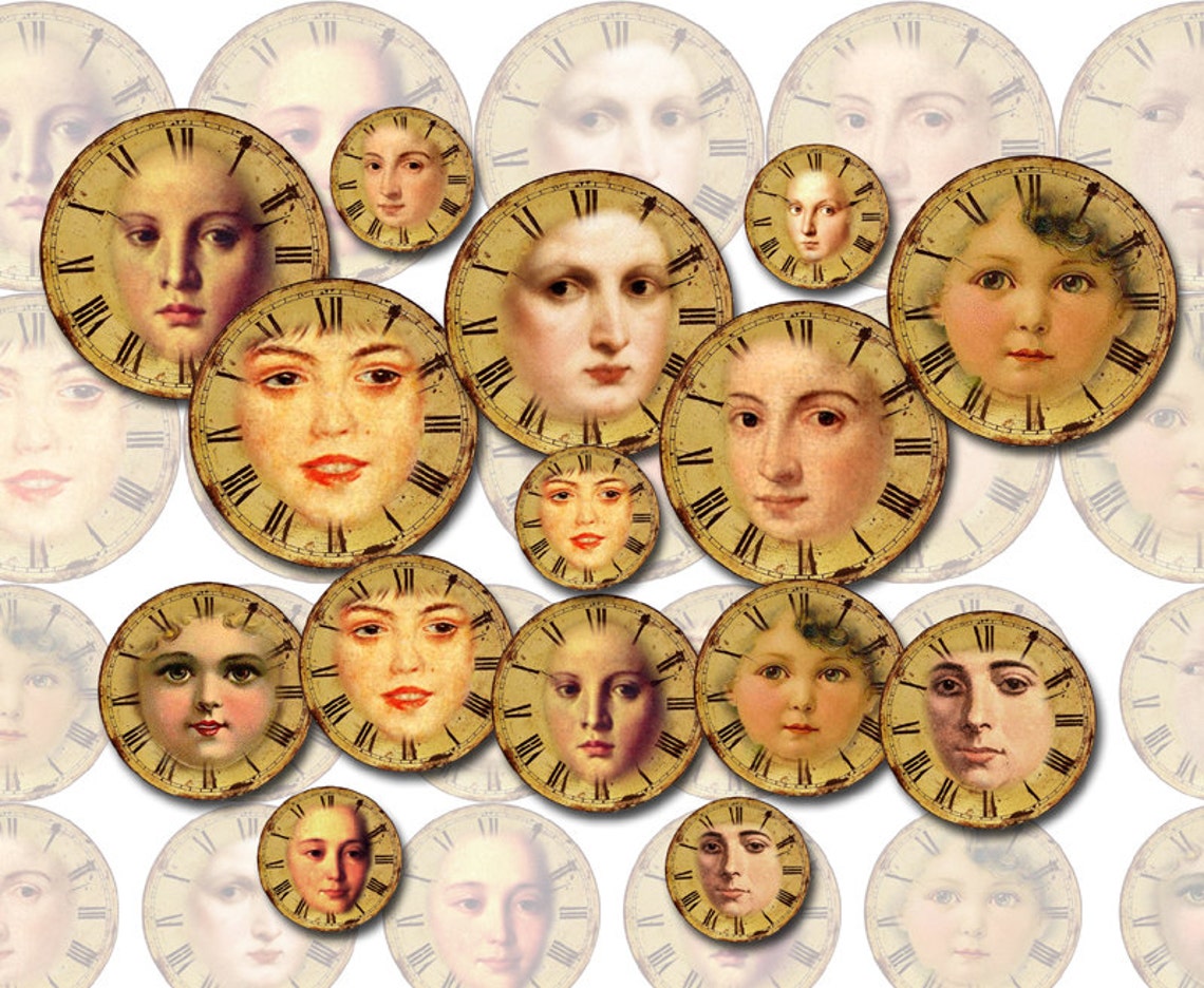 Clock Faces Vintage Altered Art steam Punk 1 to 2 Inches - Etsy