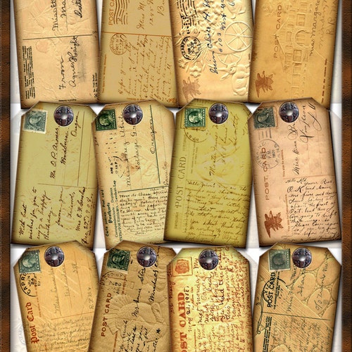 Vintage antique Maps Hang/gift Tags Labels-instant - Etsy