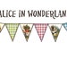Alice in Wonderland Banner Pennants Flags- Instant Download -printable ...